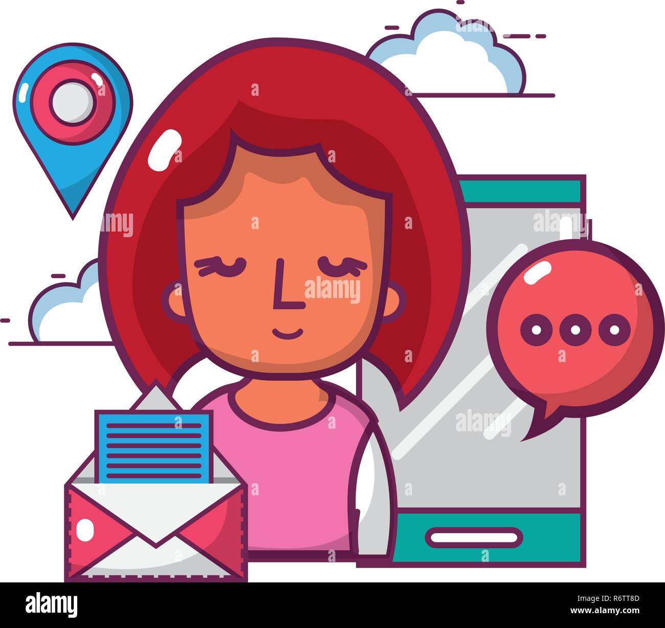 technology smartphone cartoon Stock Vector Image & Art - Alamy