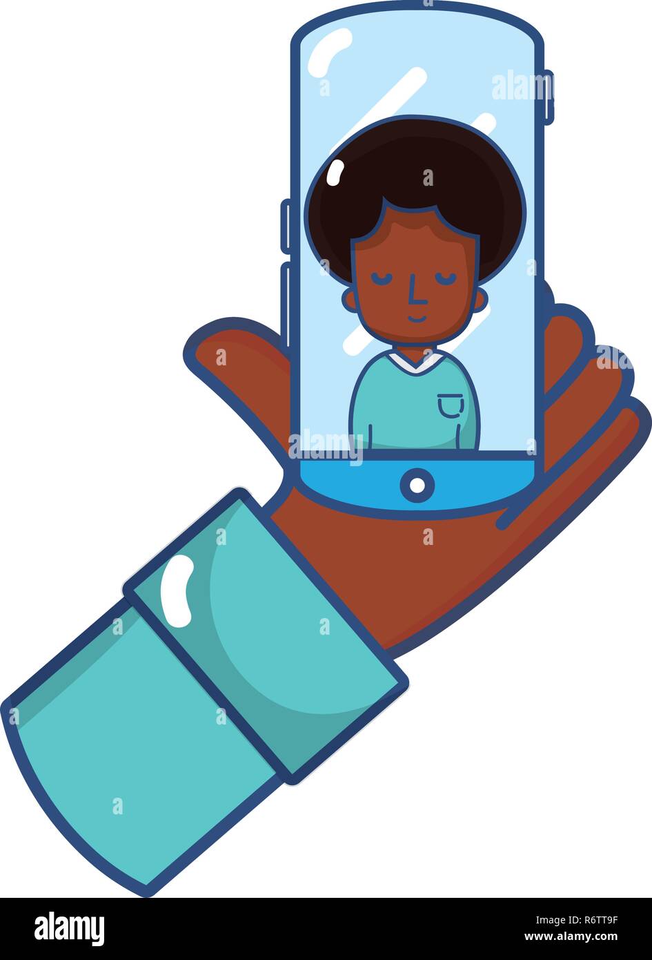 technology smartphone cartoon Stock Vector Image & Art - Alamy