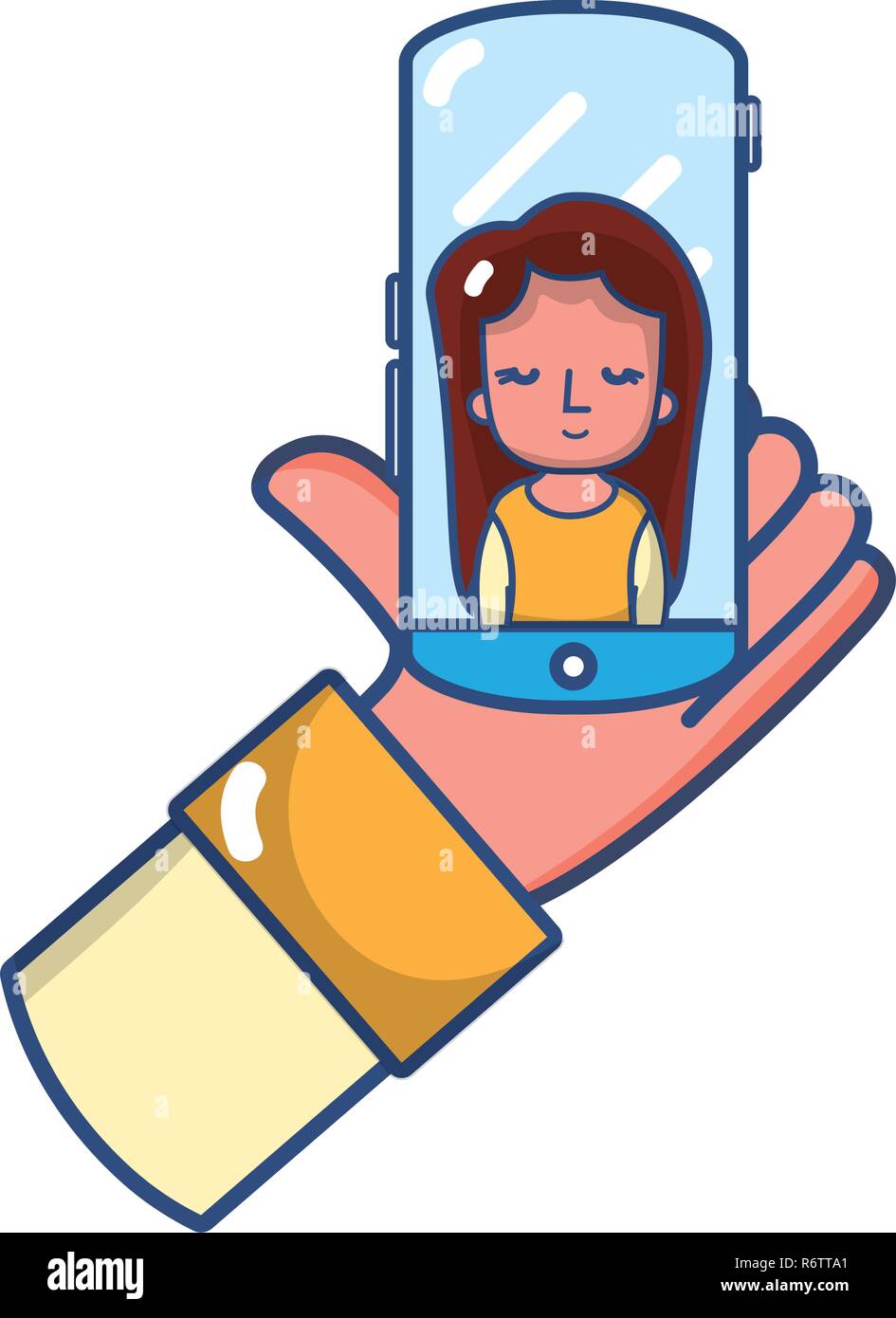 technology smartphone cartoon Stock Vector Image & Art - Alamy