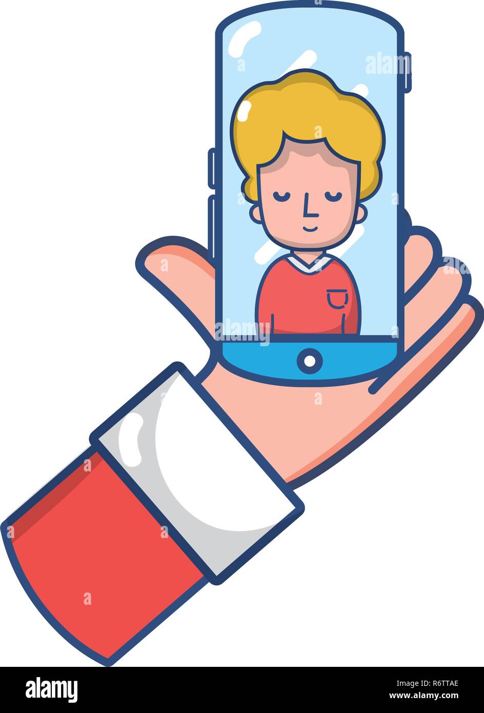 technology smartphone cartoon Stock Vector Image & Art - Alamy