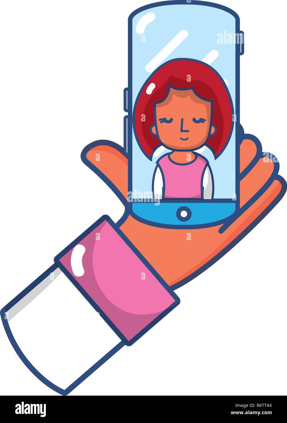 technology smartphone cartoon Stock Vector Image & Art - Alamy