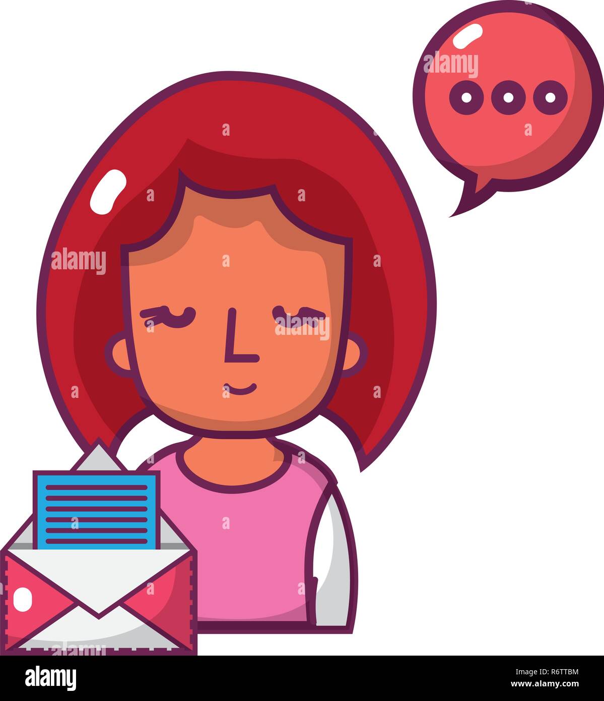 woman chatting cartoon Stock Vector Image & Art - Alamy