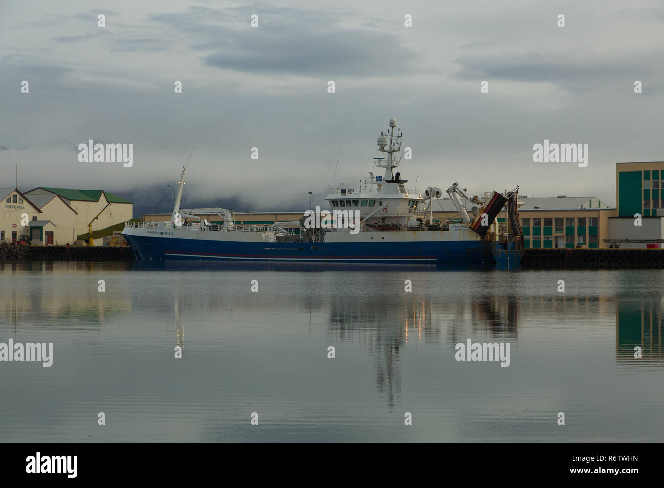 The port of Hofn in South East Iceland, Iceland Stock Photo - Alamy