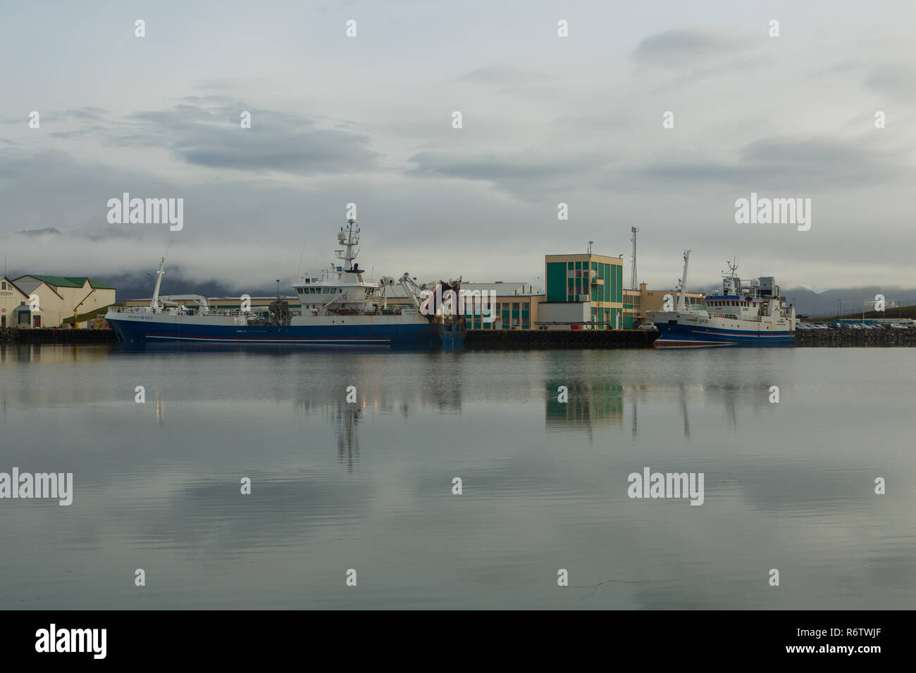 The port of Hofn in South East Iceland, Iceland Stock Photo - Alamy