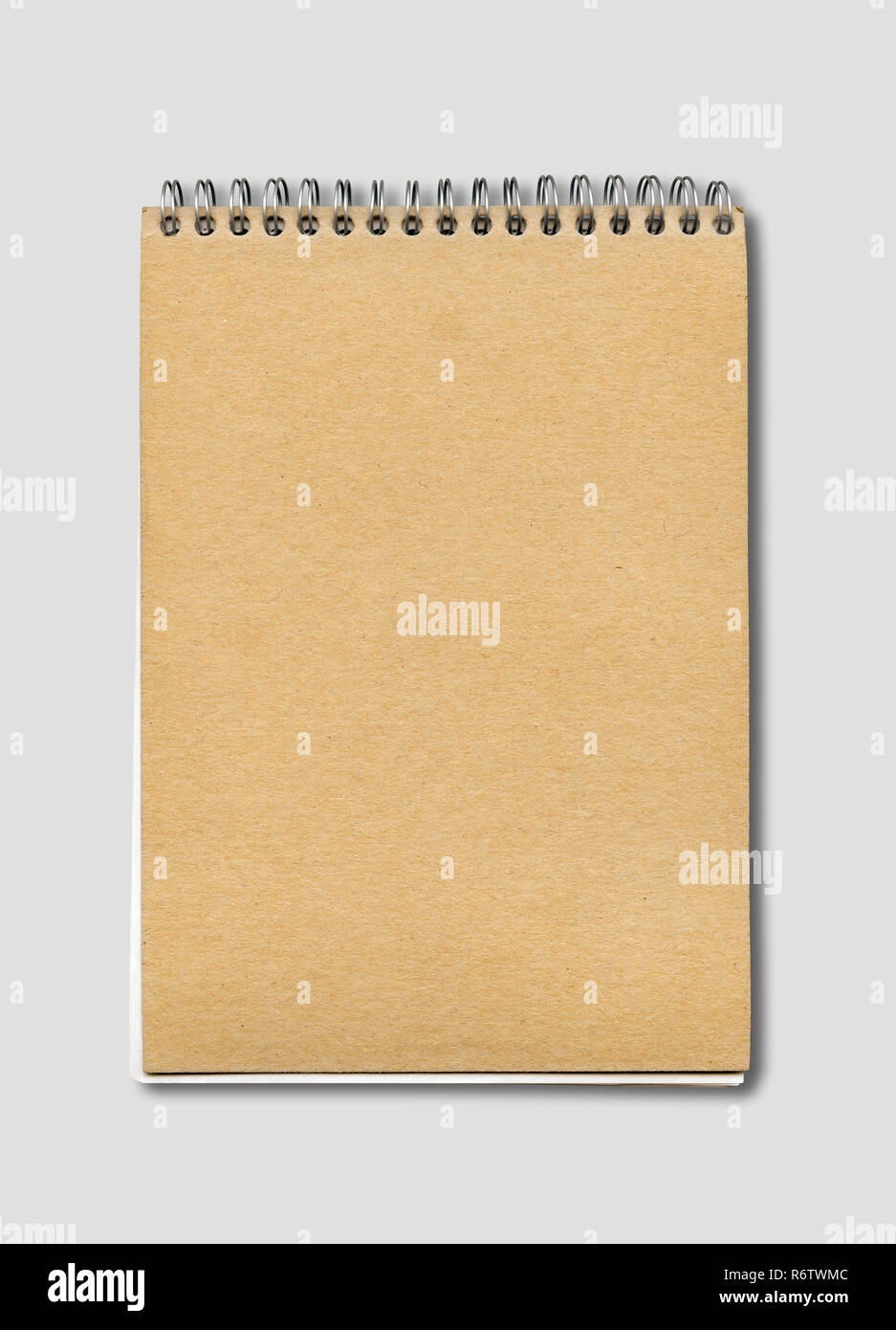 Spiral closed notebook mockup Stock Photo - Alamy