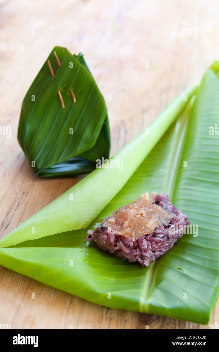 Khao Tom Mud - Thai Dessert Stock Photo - Alamy