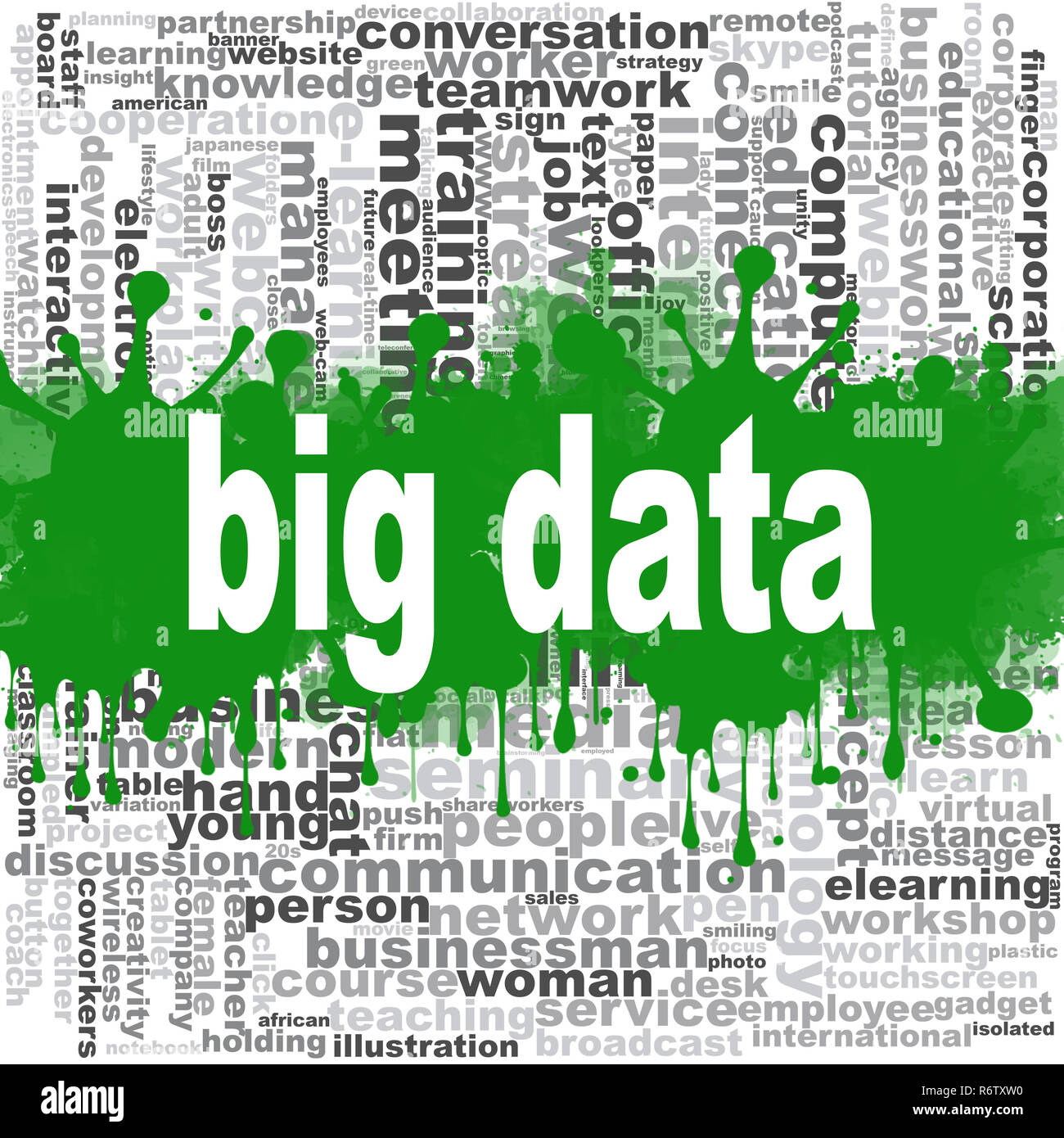 Big data word cloud Stock Photo - Alamy