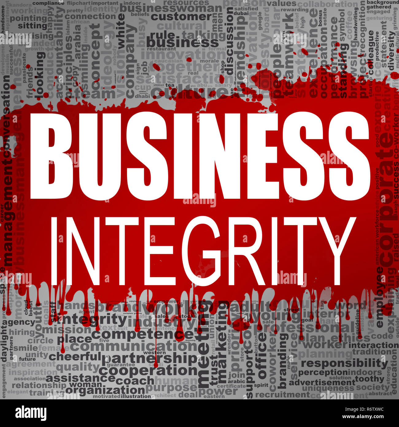 Business integrity word cloud Stock Photo - Alamy