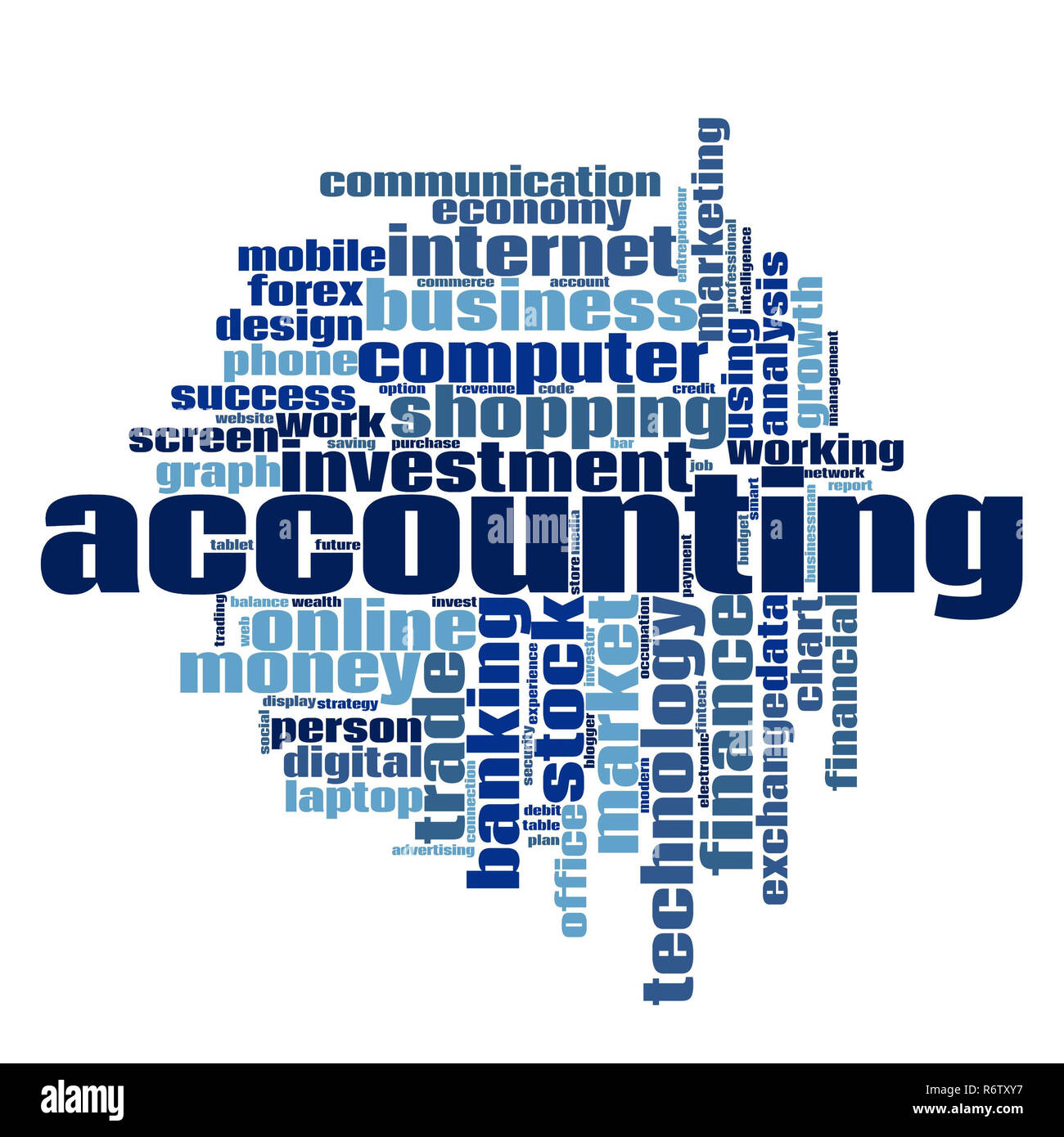 Accounting word cloud Stock Photo - Alamy