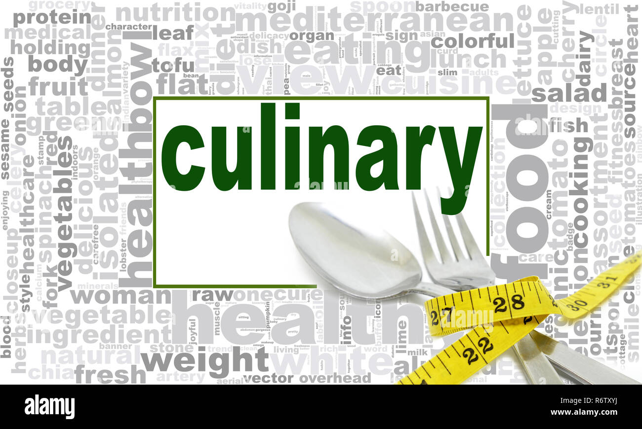 Culinary word cloud design Stock Photo - Alamy