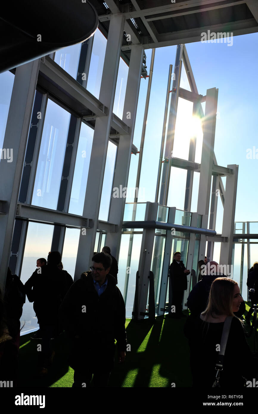 The Shard viewing gallery - London UK Stock Photo - Alamy