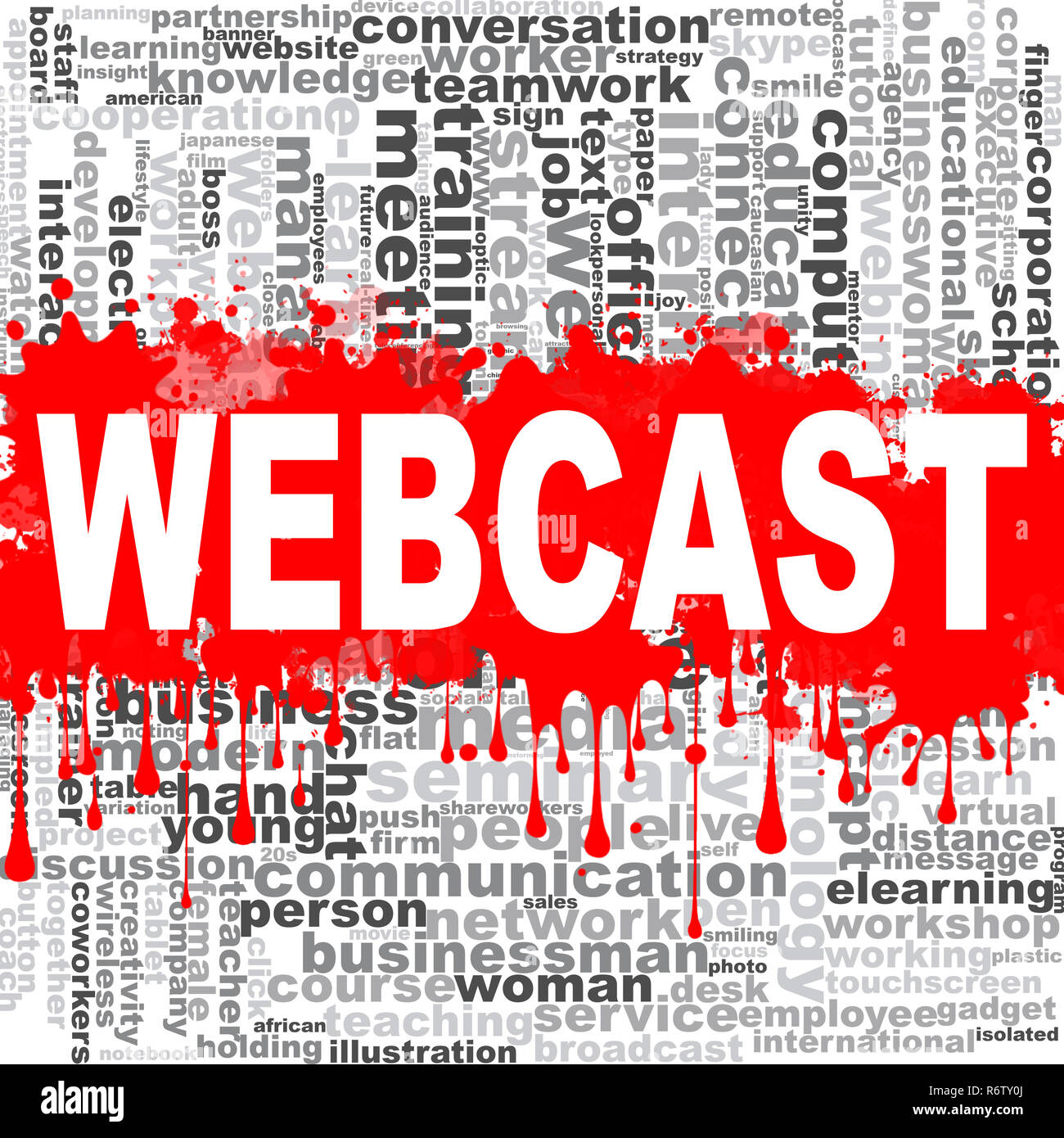 Webcast word cloud Stock Photo - Alamy