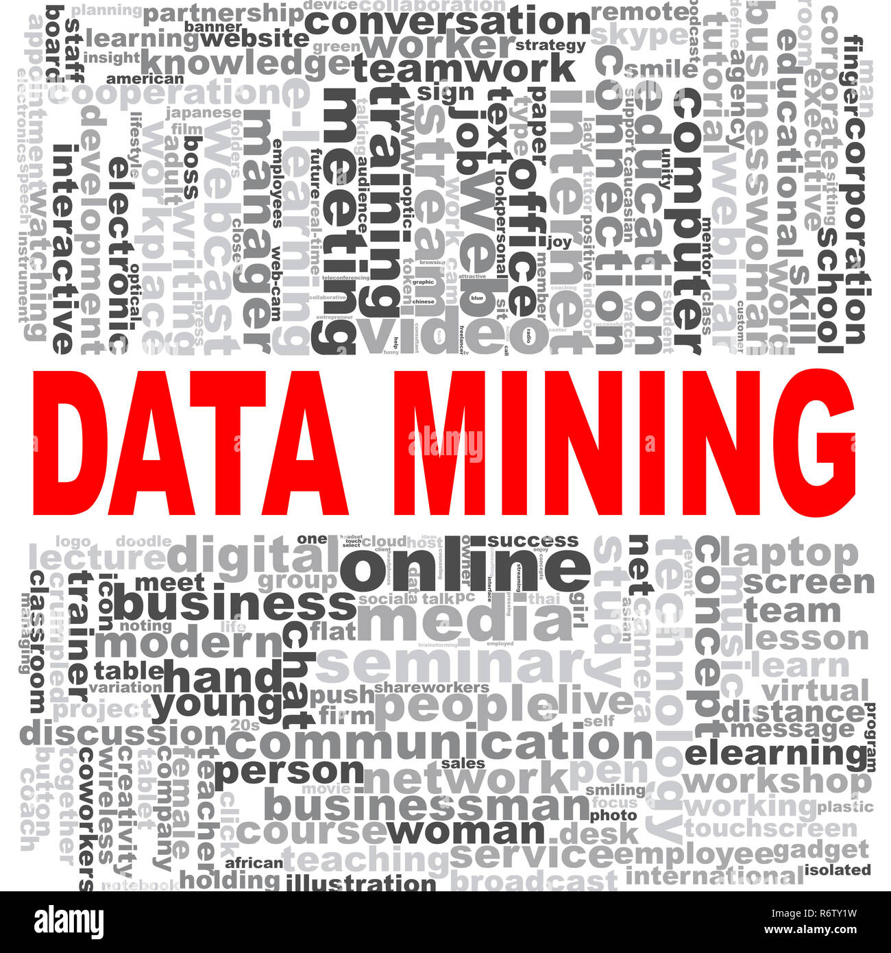 Data mining word cloud Stock Photo - Alamy