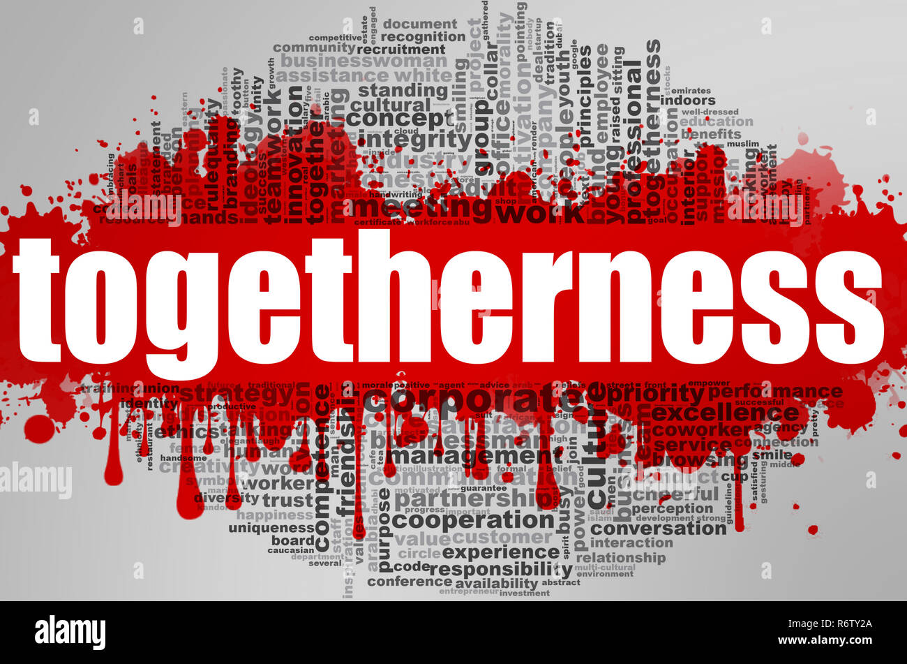 Togetherness word cloud Stock Photo - Alamy