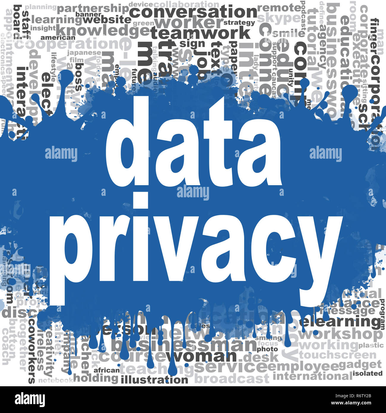 Data privacy word cloud Stock Photo - Alamy