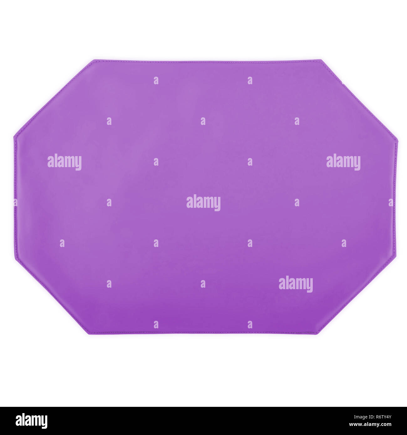 Isolated Octagon Shaped Folded Purple Kitchen Place Mat on White ...