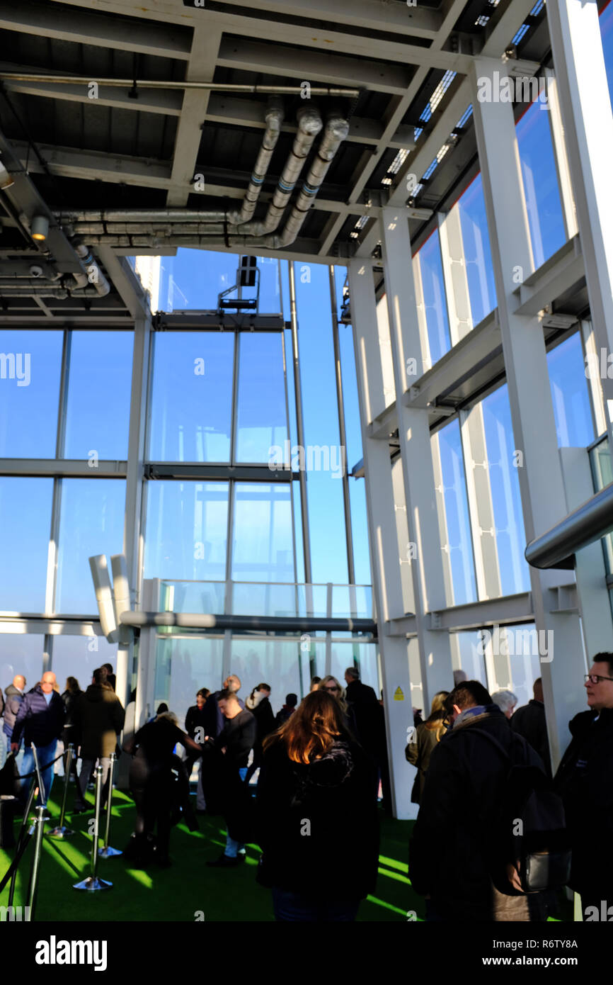 The Shard viewing gallery - London UK Stock Photo - Alamy