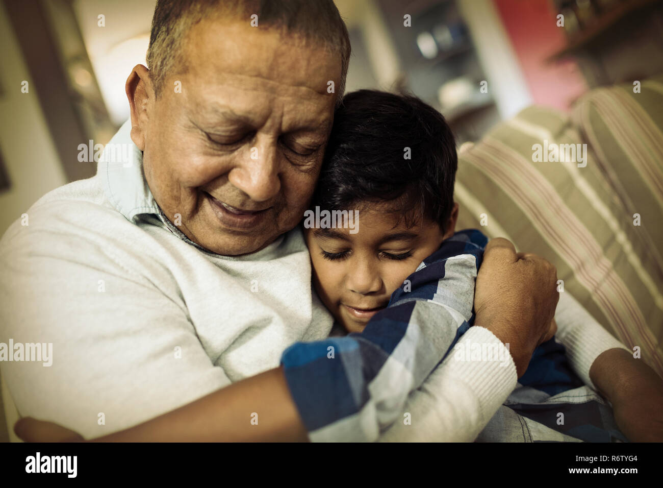 Boy with grandfather hi-res stock photography and images - Alamy