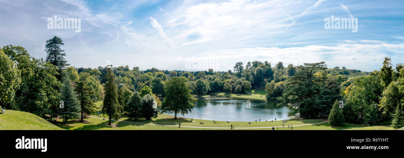 Claremont lake - panorama - Esher, Surrey, United Kingdom Stock Photo ...