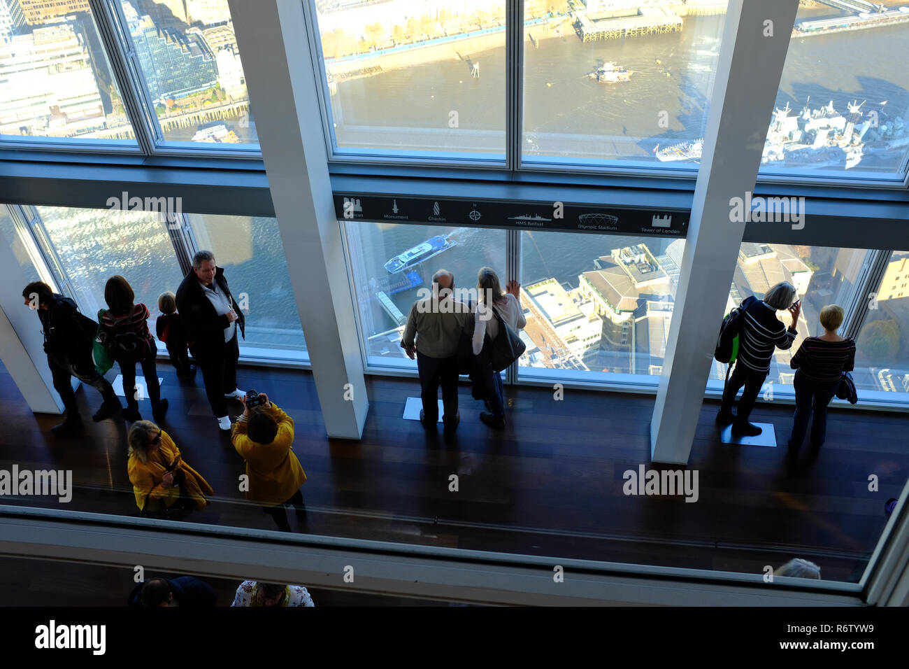 The Shard viewing gallery - London UK Stock Photo - Alamy
