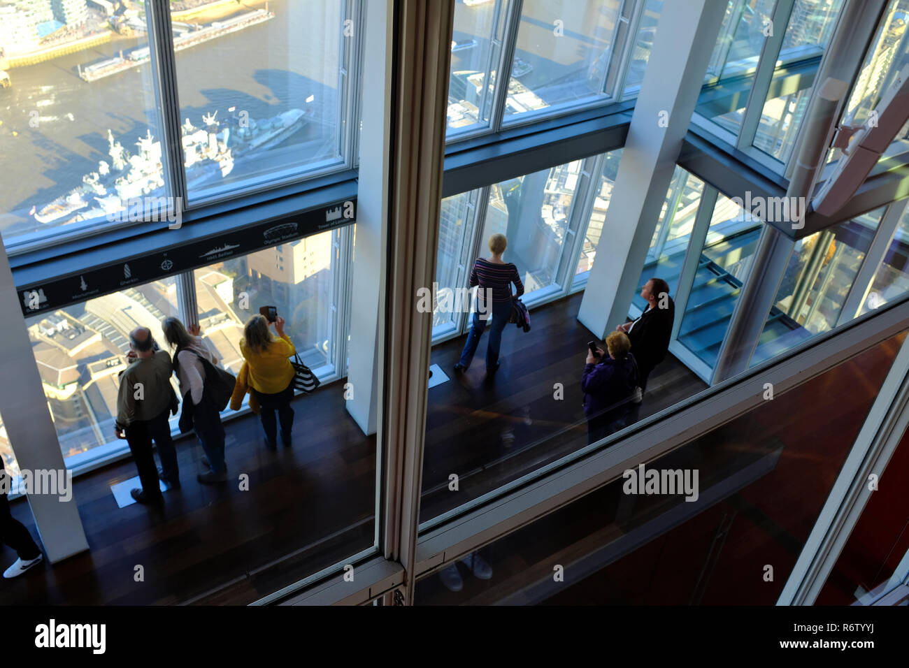 The Shard viewing gallery - London UK Stock Photo - Alamy