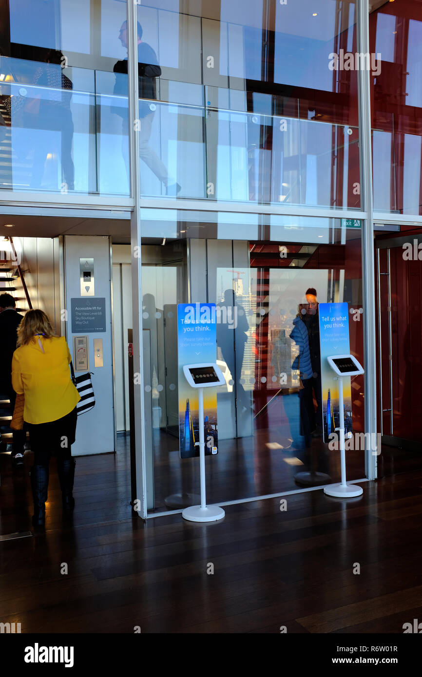 The Shard viewing gallery - London UK Stock Photo - Alamy