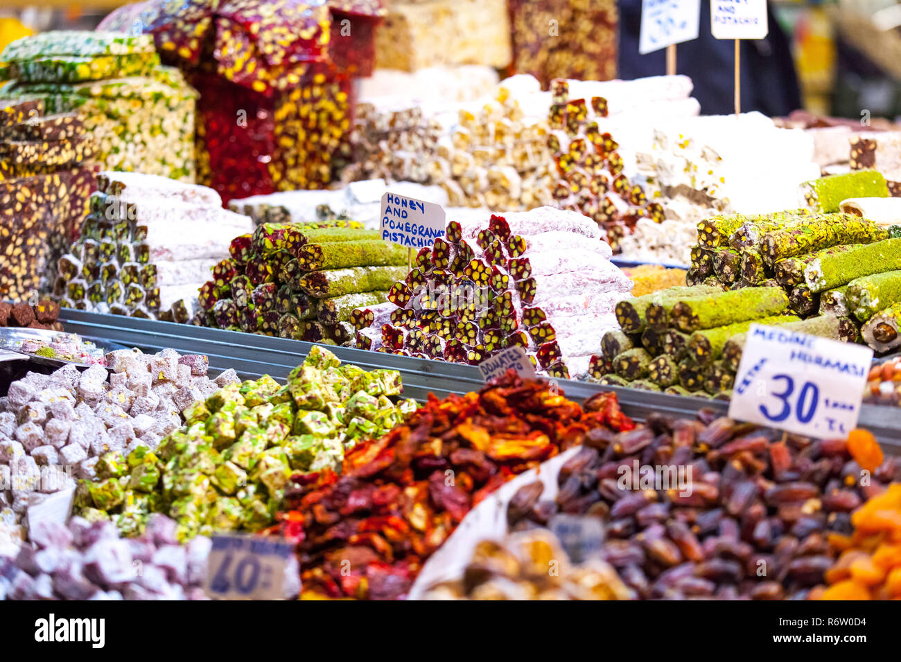 Turkish delight shop Stock Photo - Alamy