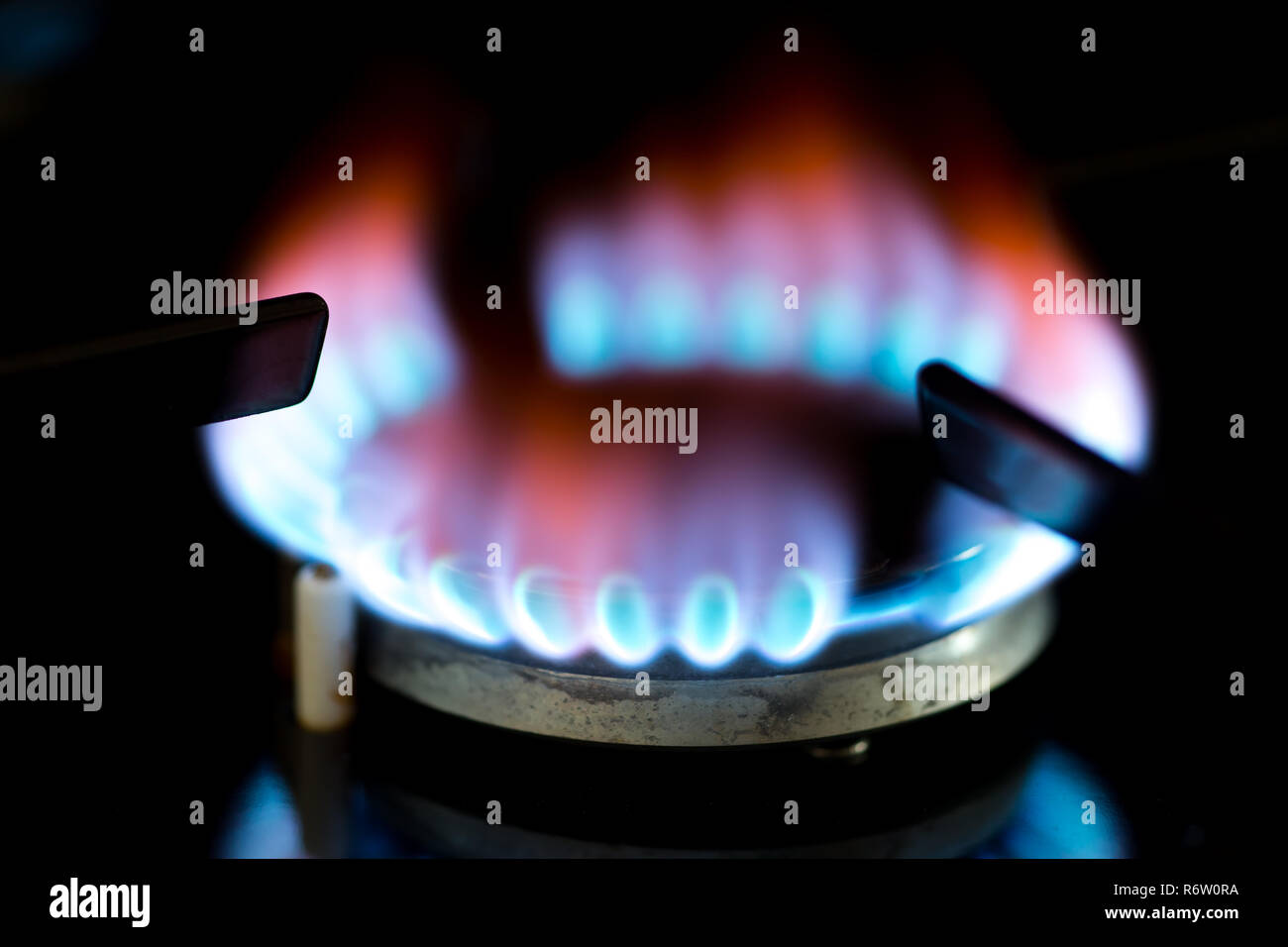 Close Up-Burner Gas Stock Photo - Alamy