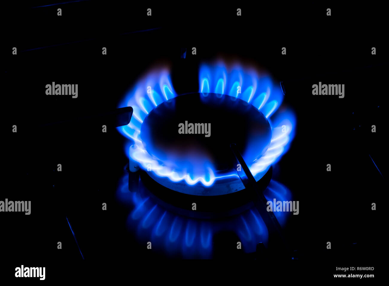Close Up-Burner Gas Stock Photo - Alamy