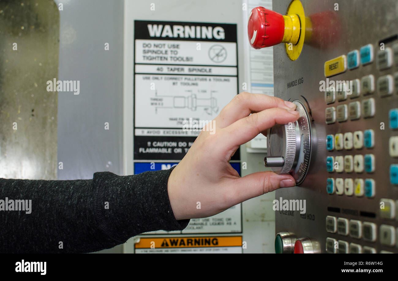 Control buttons on cnc machine hi-res stock photography and images - Alamy