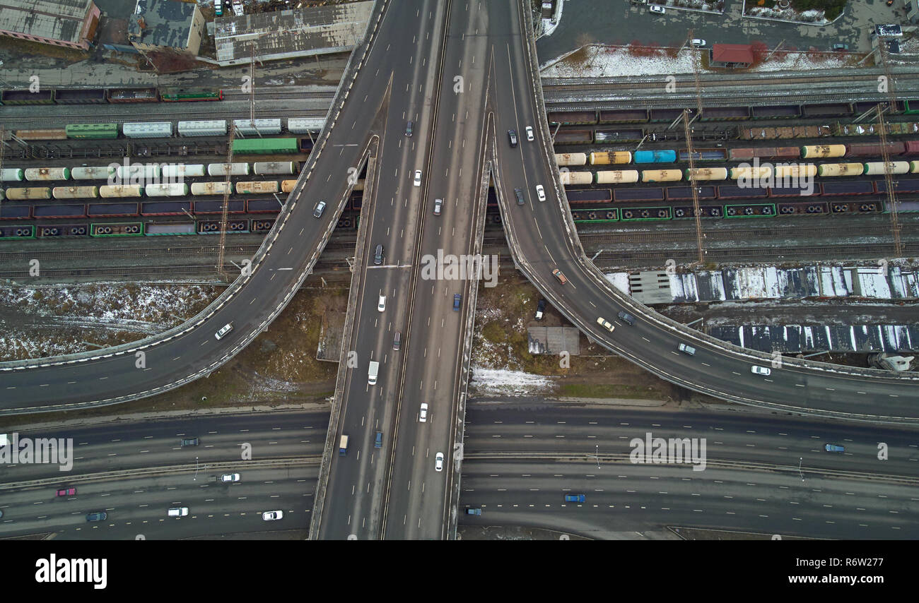 road junction with traffic Stock Photo - Alamy