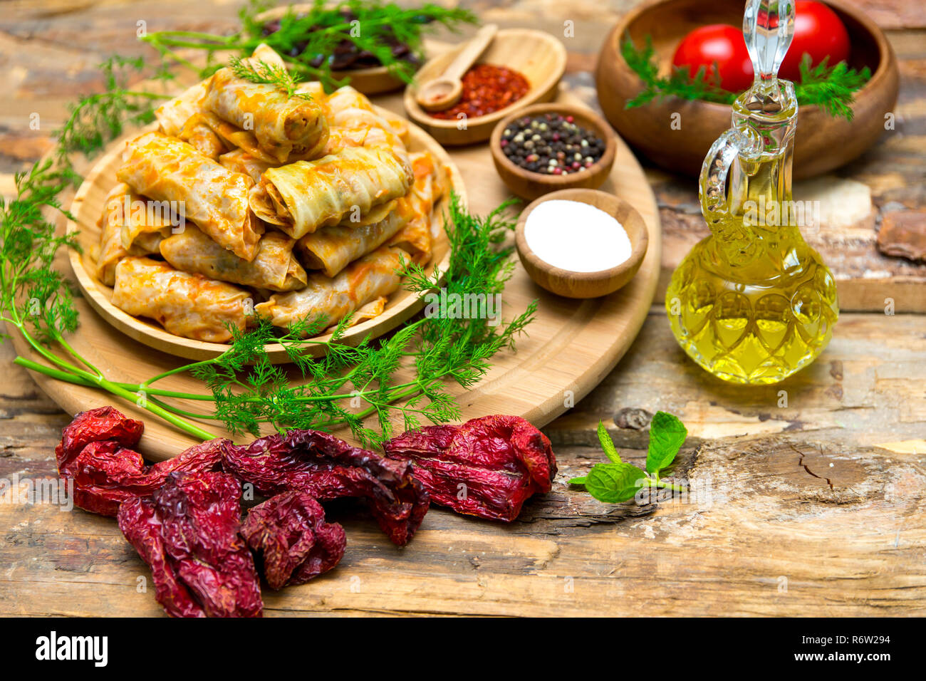 Cabbage Rolls - Sarma Stock Photo - Alamy