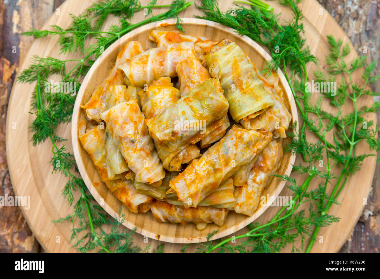 Cabbage Rolls - Sarma Stock Photo - Alamy