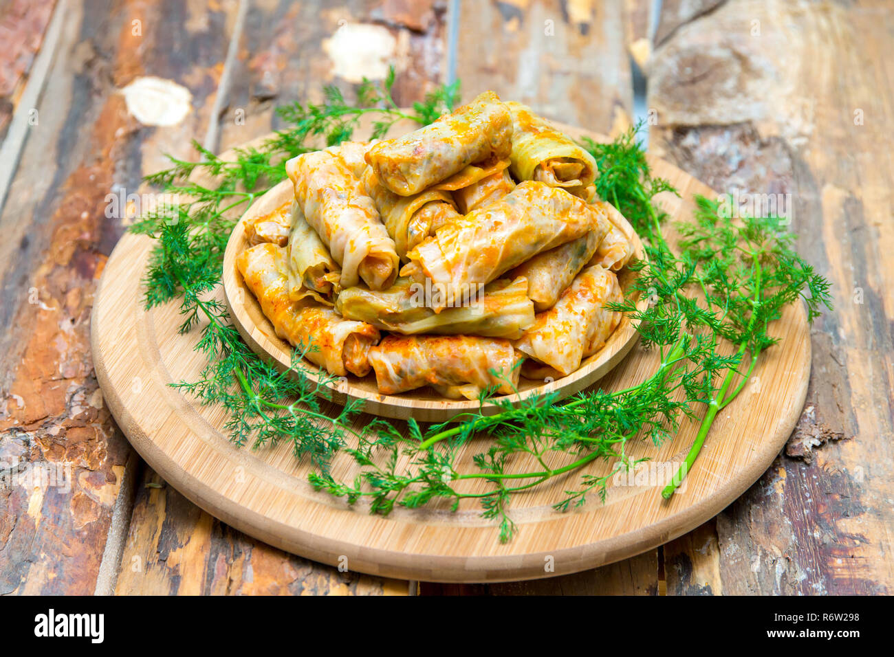 Cabbage Rolls - Sarma Stock Photo - Alamy
