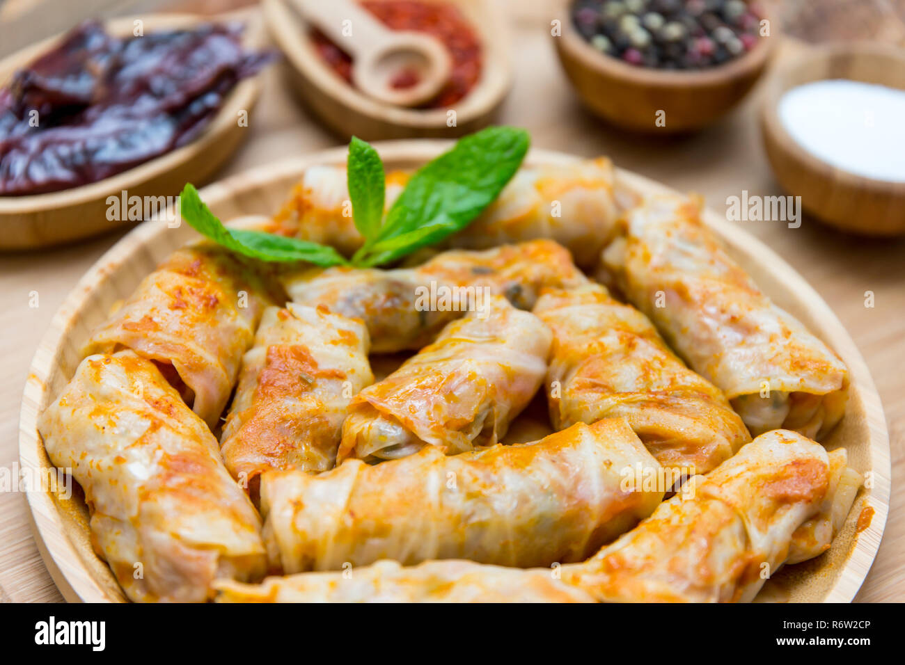 Cabbage Rolls - Sarma Stock Photo - Alamy