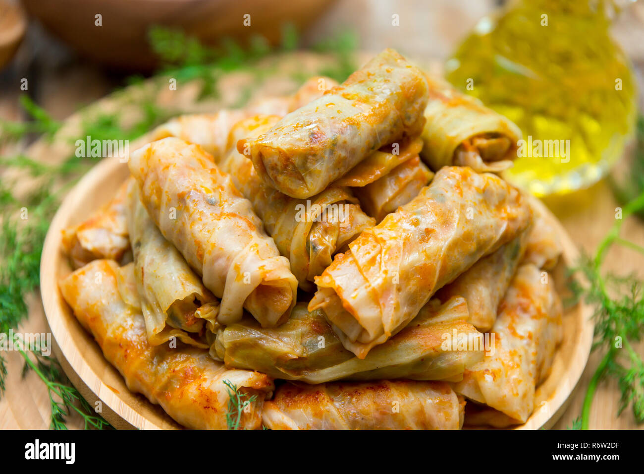 Cabbage Rolls - Sarma Stock Photo - Alamy