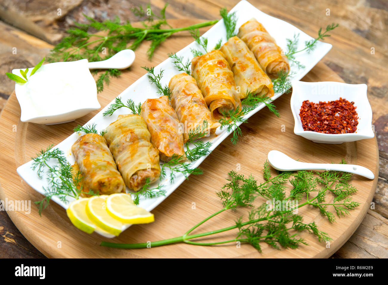 Cabbage Rolls - Sarma Stock Photo - Alamy