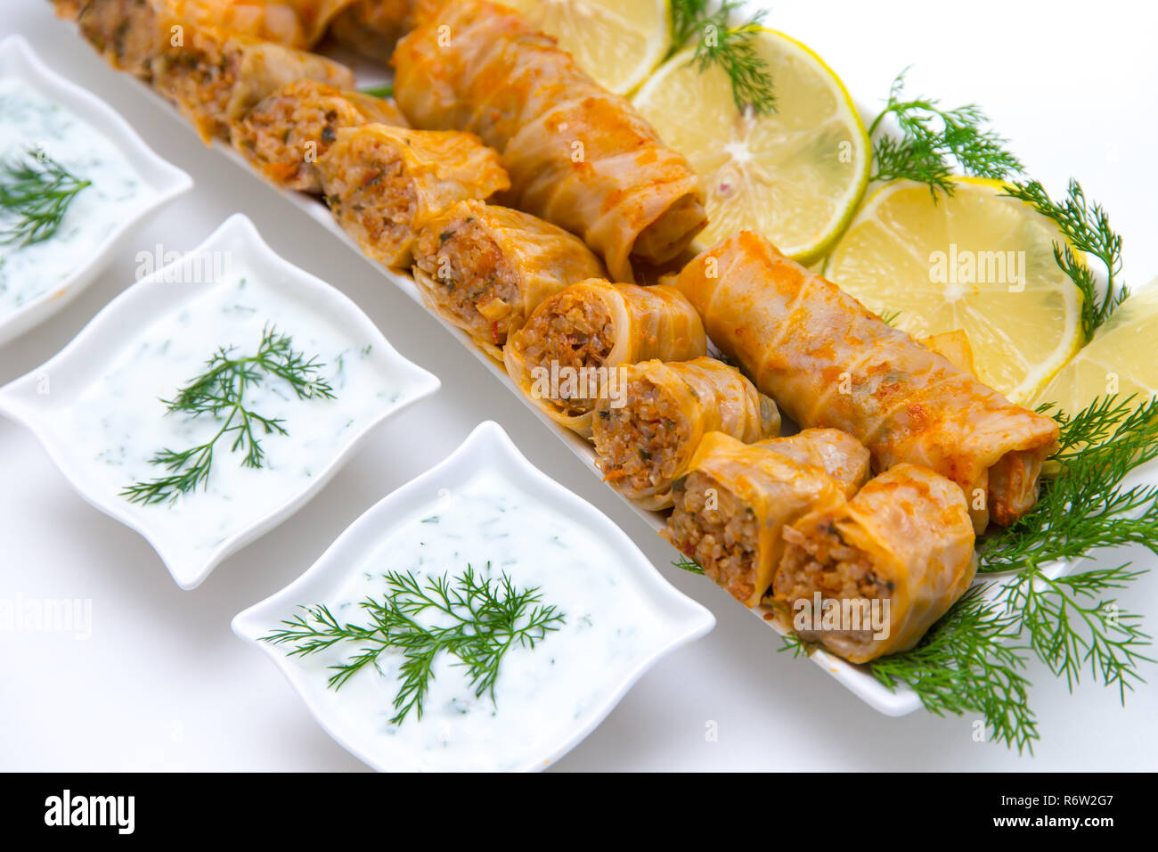 Cabbage Rolls - Sarma Stock Photo - Alamy