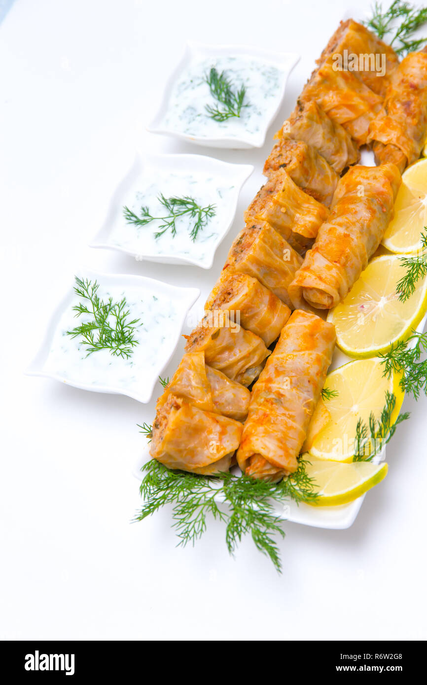 Cabbage Rolls - Sarma Stock Photo - Alamy