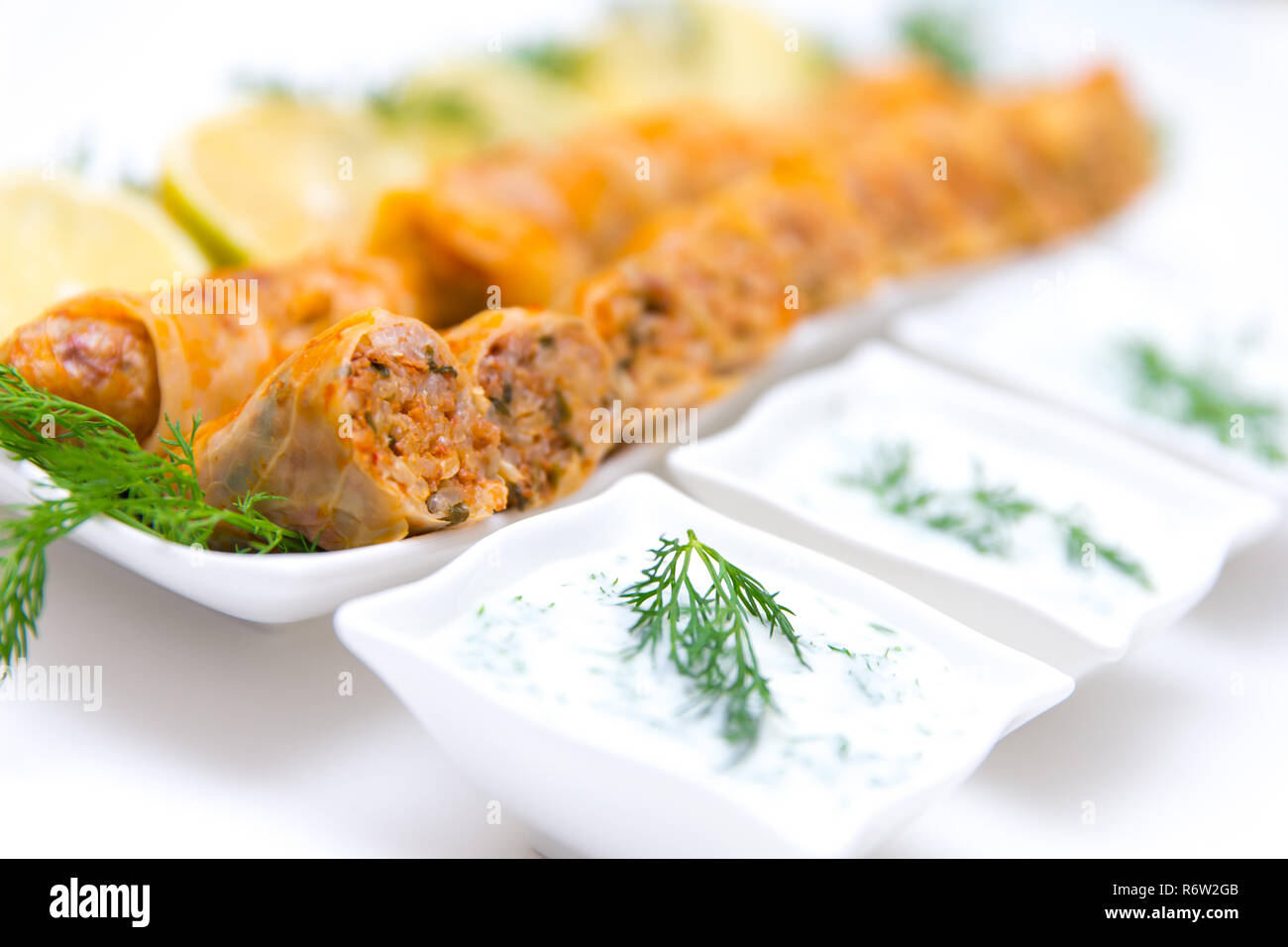 Cabbage Rolls - Sarma Stock Photo - Alamy
