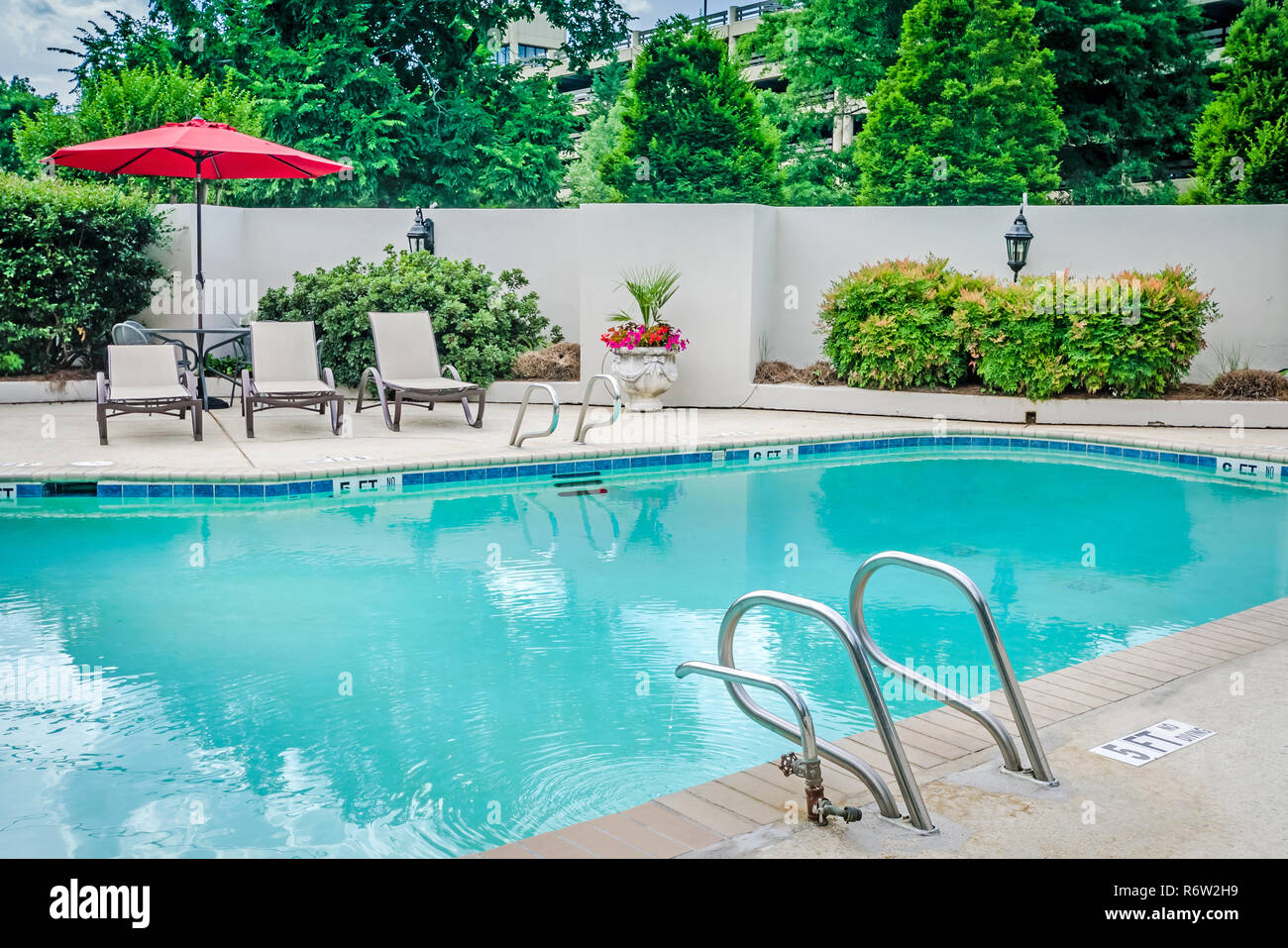 A swimming pool is ready for the summer at University Inn, a family ...