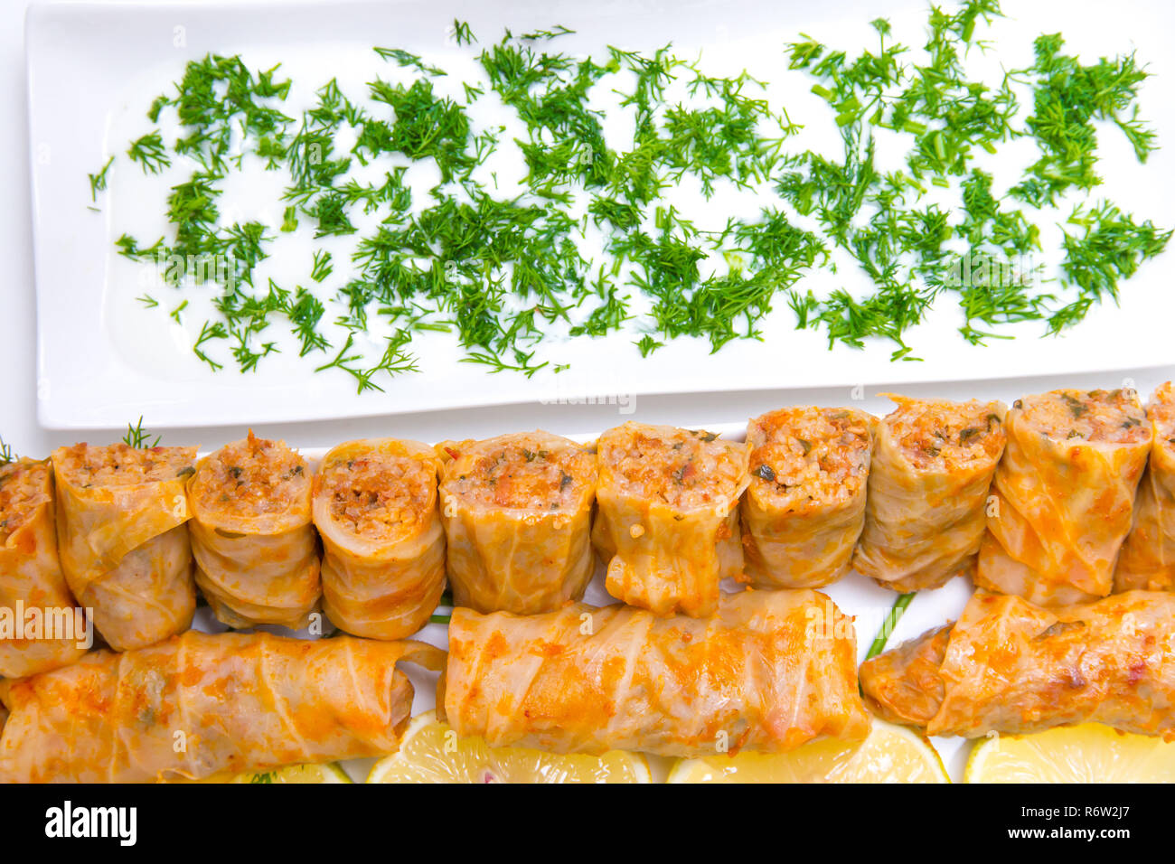 Cabbage Rolls - Sarma Stock Photo - Alamy