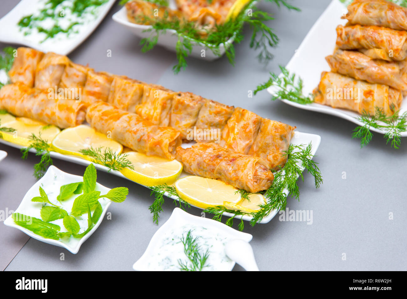 Cabbage Rolls - Sarma Stock Photo - Alamy