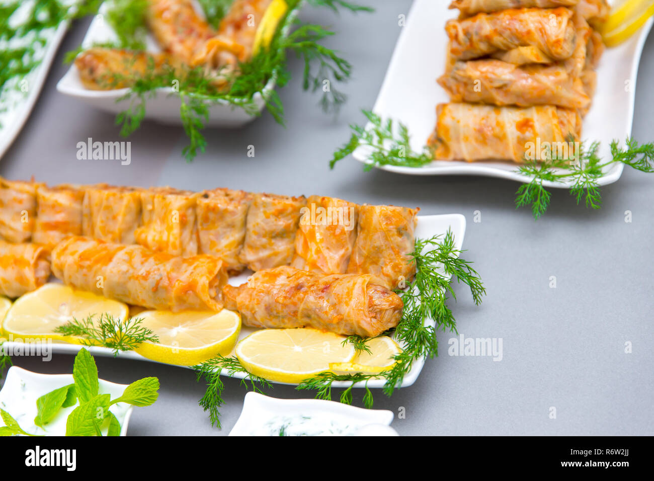 Cabbage Rolls - Sarma Stock Photo - Alamy
