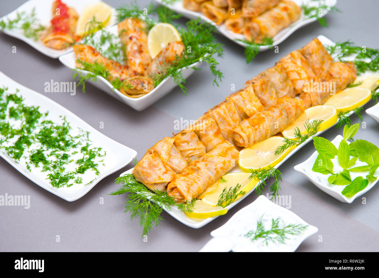 Cabbage Rolls - Sarma Stock Photo - Alamy