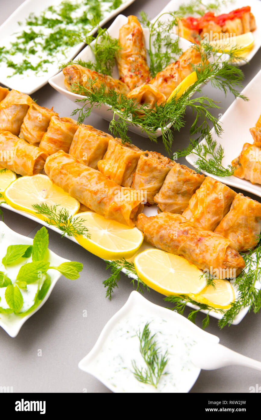 Cabbage Rolls - Sarma Stock Photo - Alamy