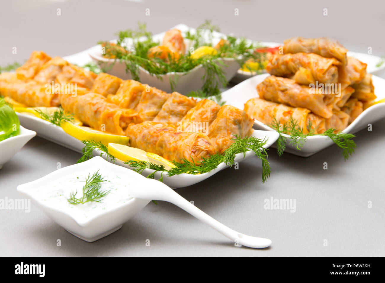 Cabbage Rolls - Sarma Stock Photo - Alamy