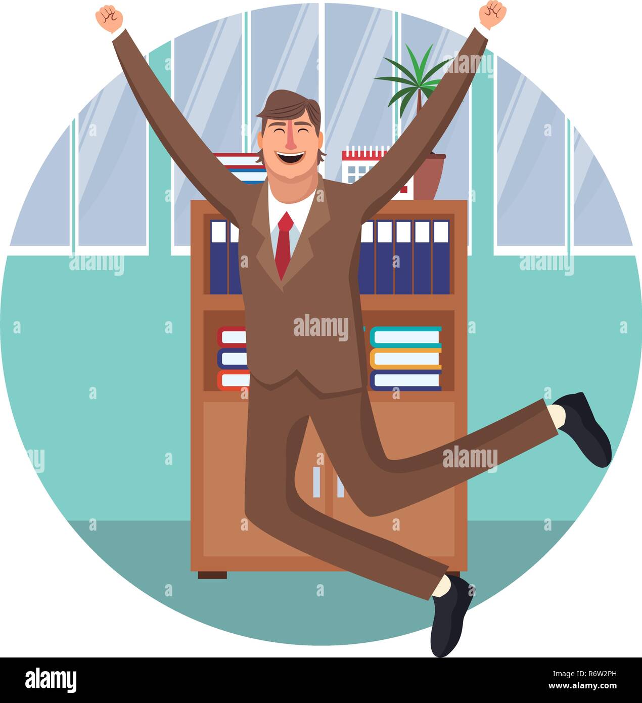 Happy executive businessman cartoon Stock Vector Image & Art - Alamy