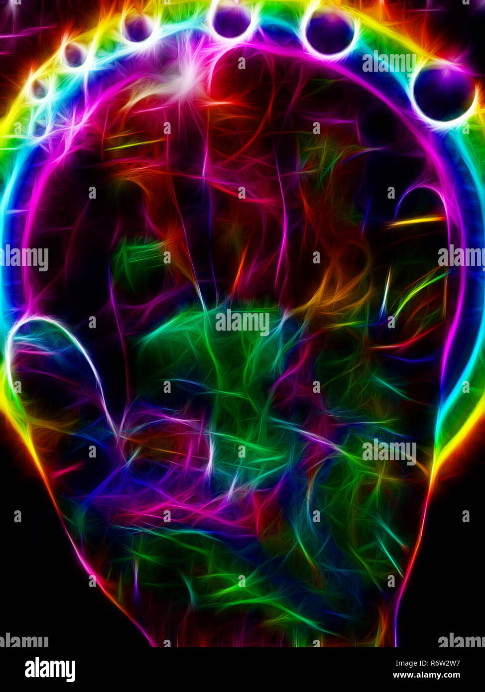 Abstract painting. Vibrant Color Hand Stock Photo - Alamy