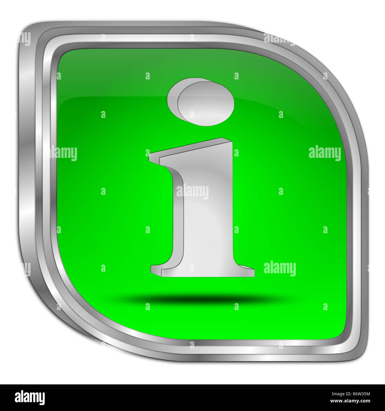 green Information Button - 3D illustration Stock Photo - Alamy